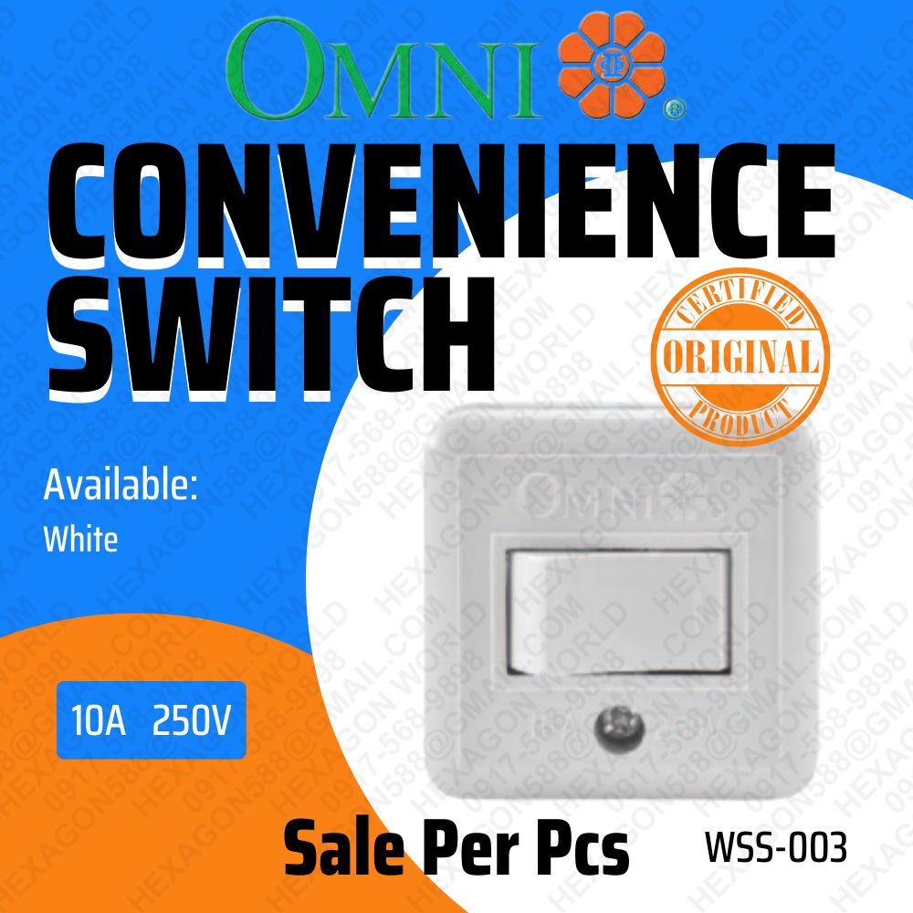 1pcs Omni WSS-003 Surface Mounted Convenience Switch 10A 250V | Shopee ...