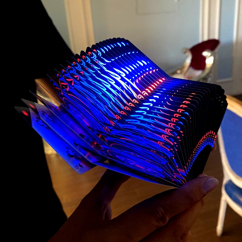 Iris UV Fluorescent Glowing Cardistry Playing Cards | Shopee Philippines