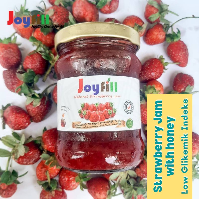 Gluten HEALTHY STRAWBERRY JAM FREE WITH HONEY / STRAWBERRY JAM WITH HONEY NATURAL JOYFILL 260 ...