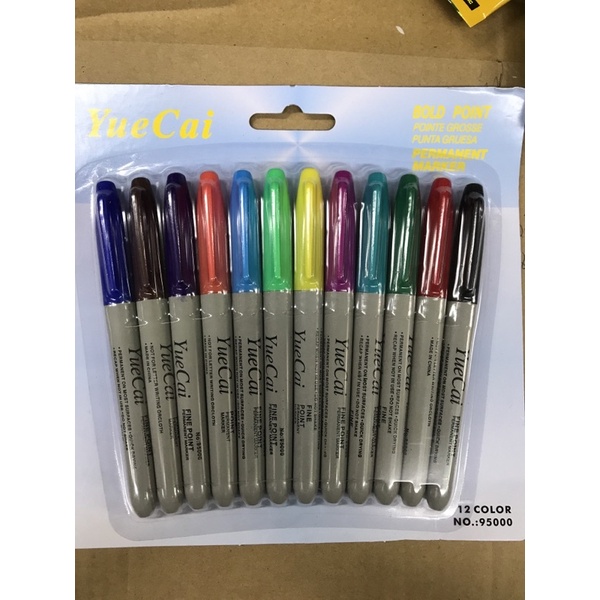 permanent color marker 12colors | Shopee Philippines