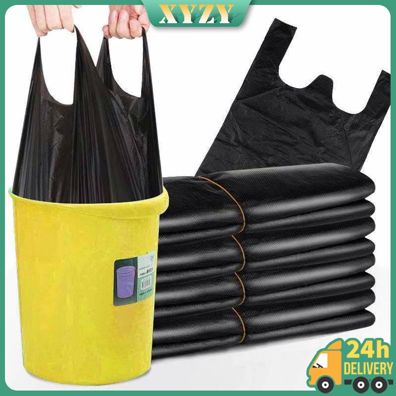 50 pcs Disposable Garbage Bag Black Thick 32*52cm Trash Bags Thicken ...