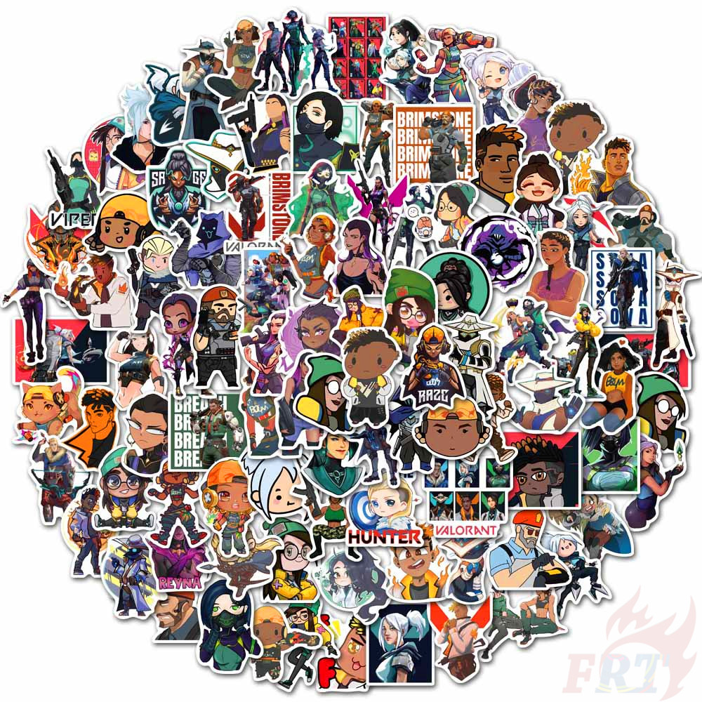 100Pcs/Set Valorant Series A Stickers Shooting Game Waterproof DIY ...