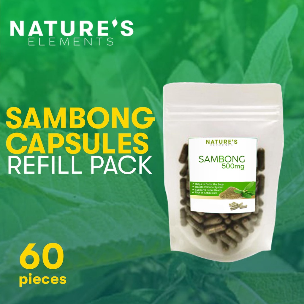 Organic Sambong Capsules Refill Pack (60 Capsules) For Hypertension ...