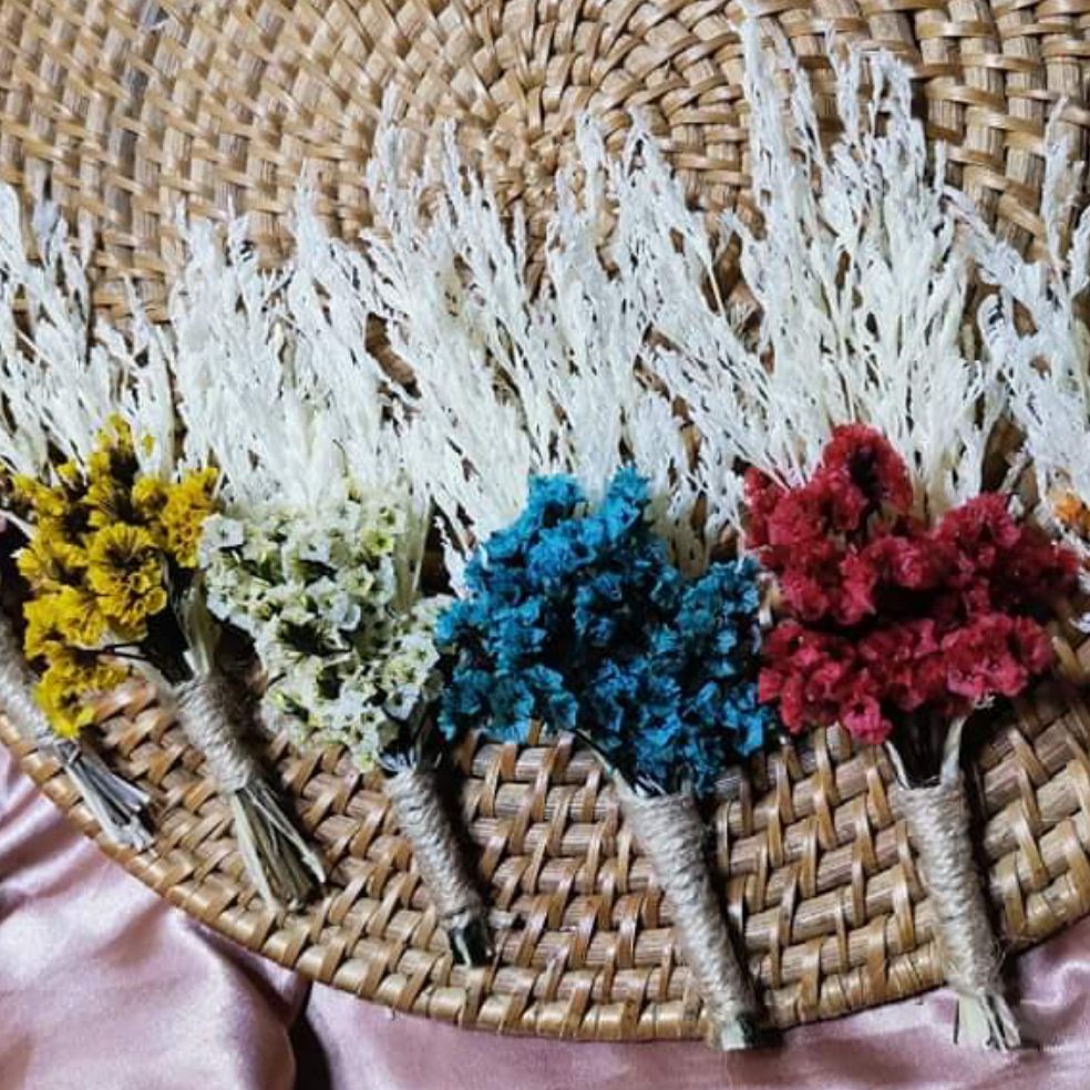 Caspia Bouttouneir/ corsage/ mini bouquet/ dried flower | Shopee ...