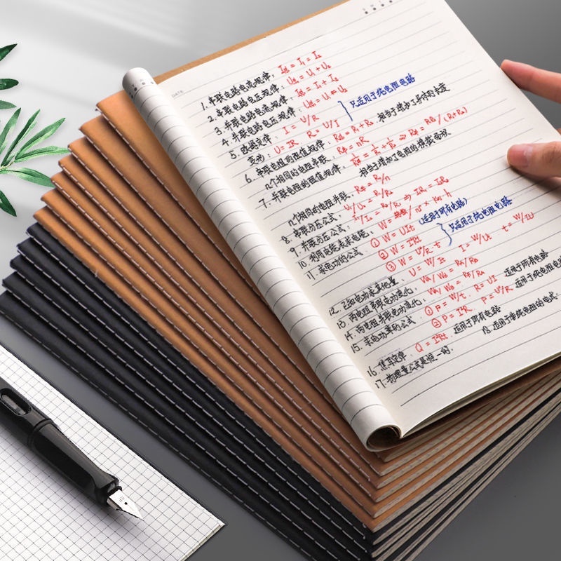 A5 Retro Craft Notebook Line/Grid/Blank/Dot 36 Sheets Black/Khaki ...