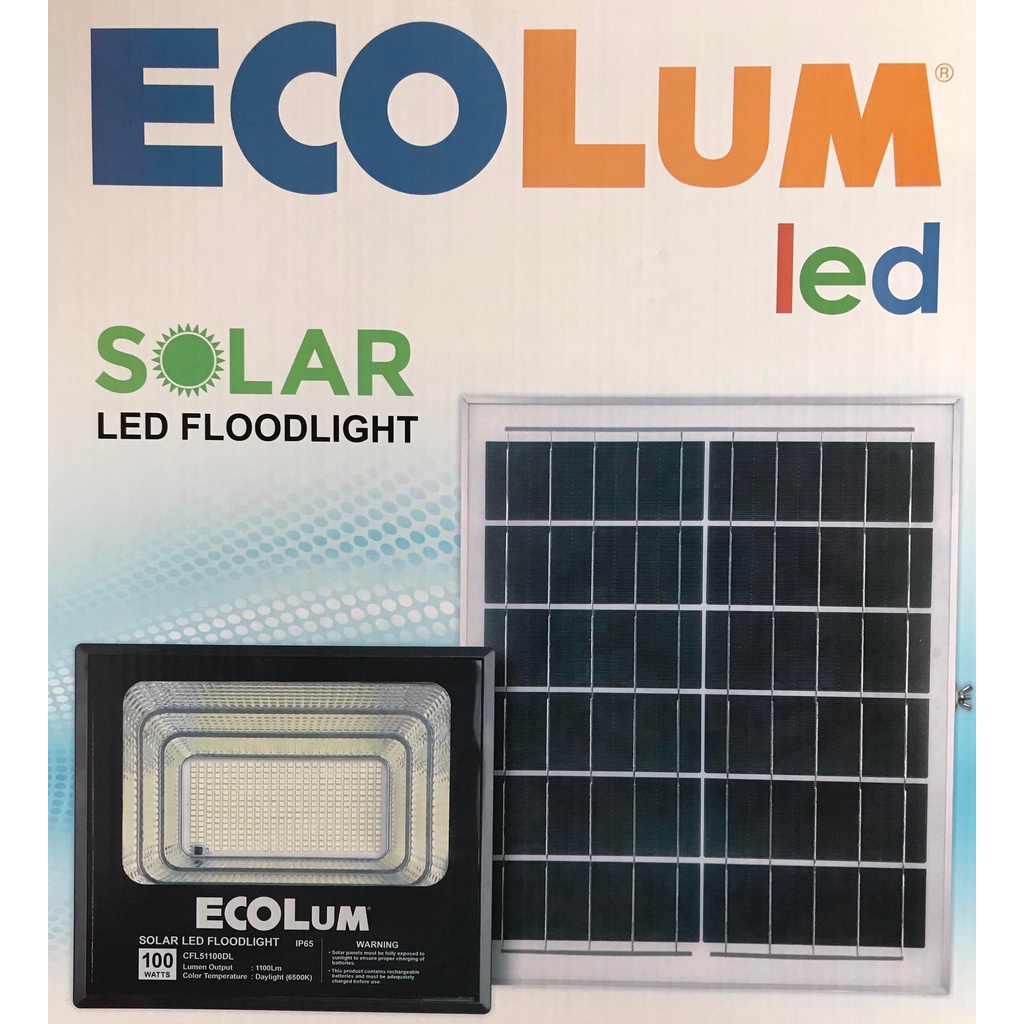 Ecolum Solar LED Floodlight (25w,40w,60w) | Shopee Philippines