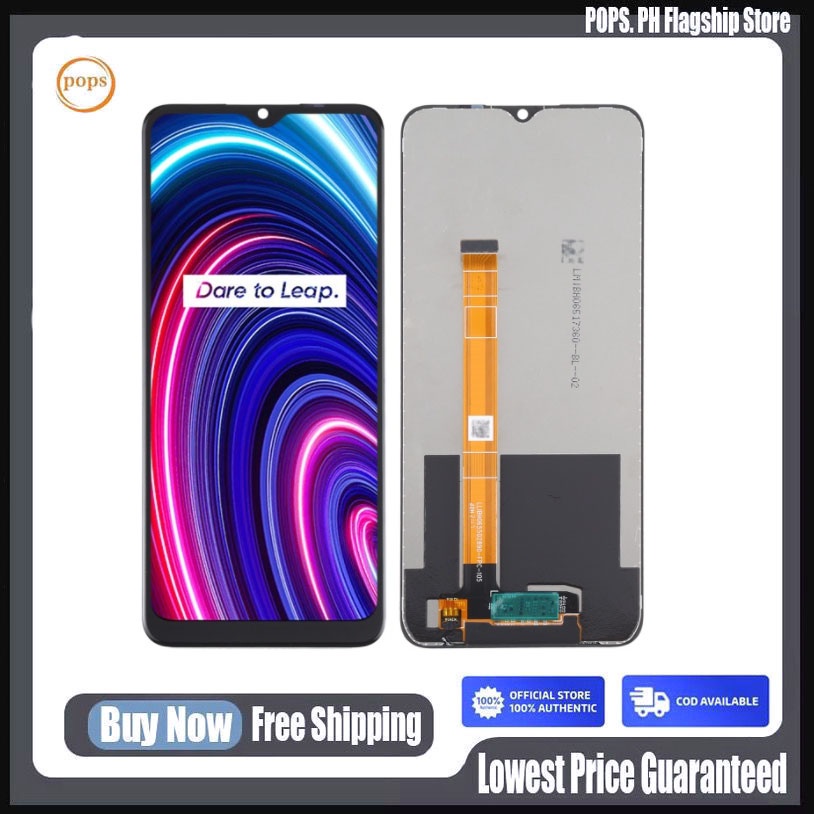 Realme LCD Realme C25Y C21Y LCD Digital Touch Screen Display Frame Assembly for Replacement ...