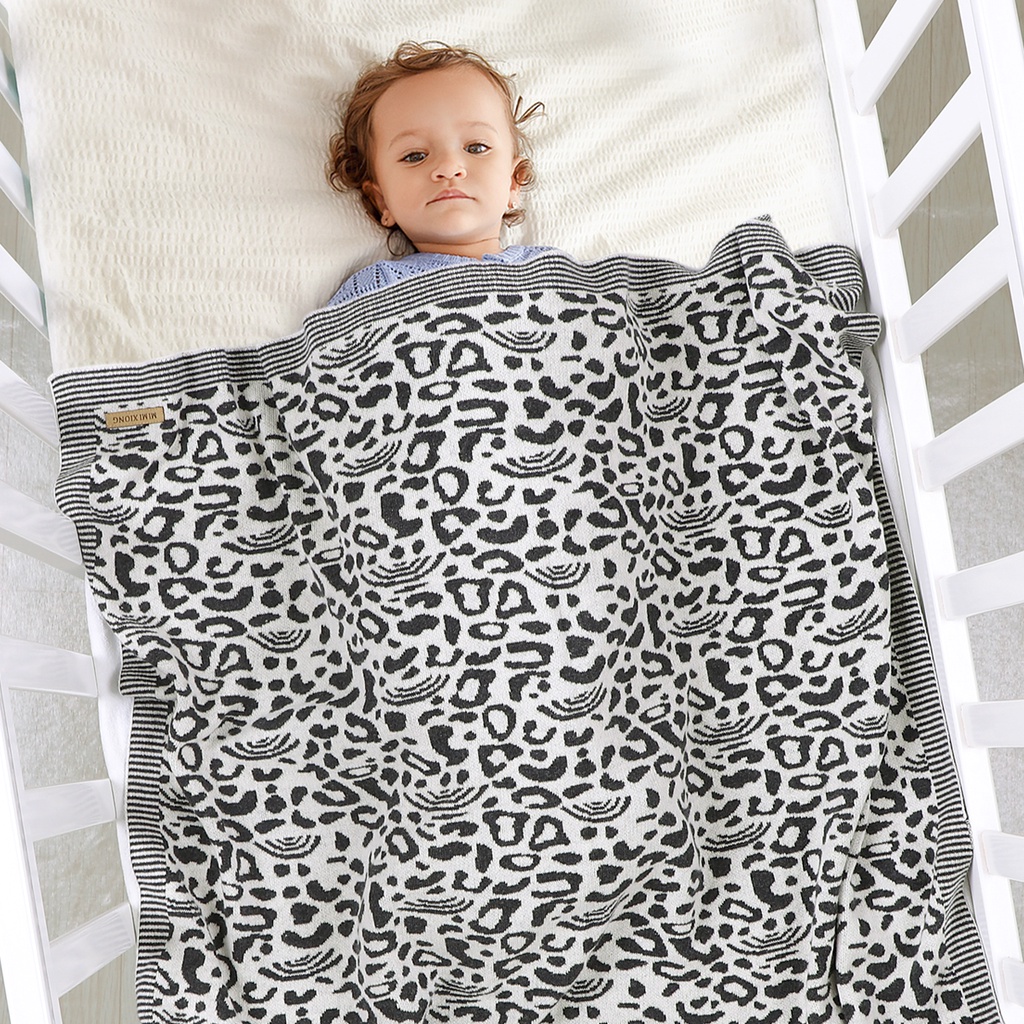 Baby Blankets Fashion Leopard Newborn Stroller Wrap Swaddle 100%Cotton ...