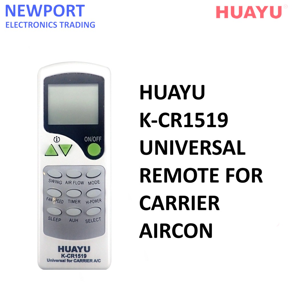 Huayu K-CR1519 Universal Remote for Carrier Aircon | Shopee Philippines