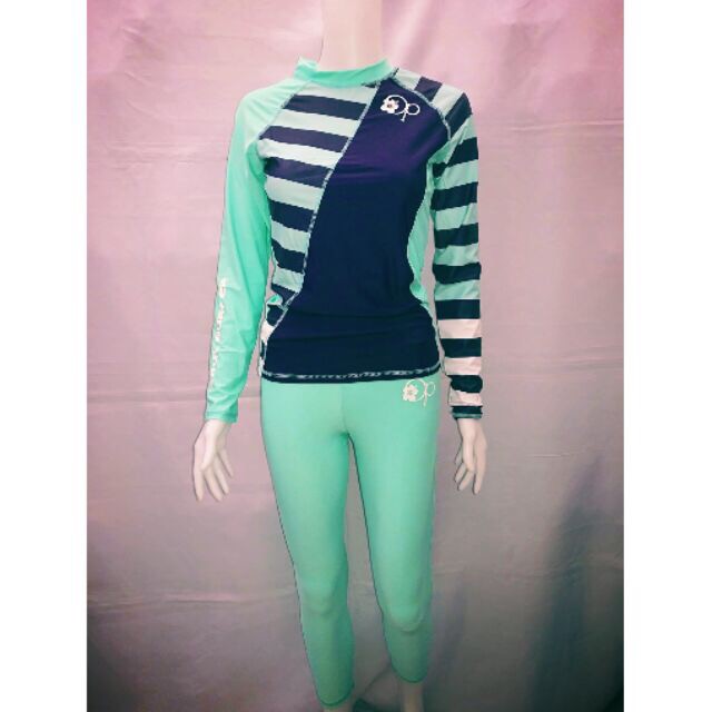 Op Long Sleeve Rash Guard With Long Pants Set For Women | Shopee ...