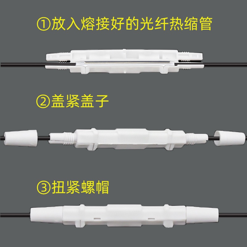 10 Pcs FTTH Fiber Optical Drop Cable Protect Box Small Round Tube fiber ...