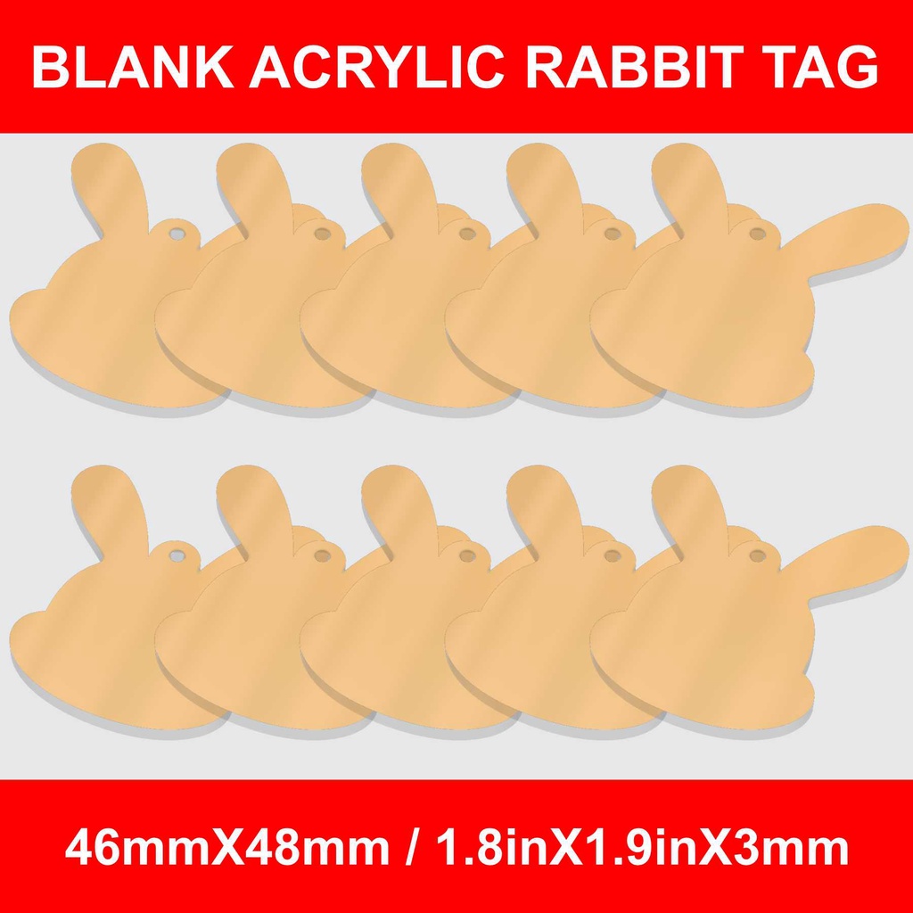 BLANK ACRYLIC RABBIT TAG | Shopee Philippines