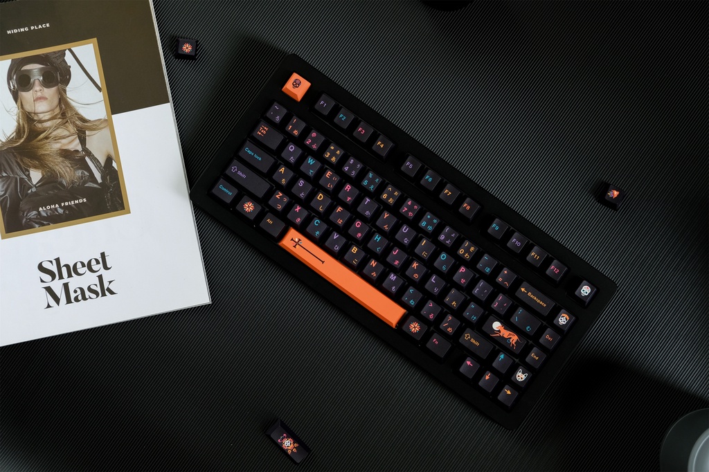 GMK Underground World Keycap, 129 Keys PBT Keycaps Cherry Profile DYE ...