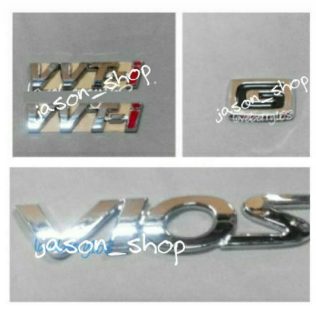VIOS G VVTI emblem package for new VIOS 2007-2012 gen 2 emblem set new ...