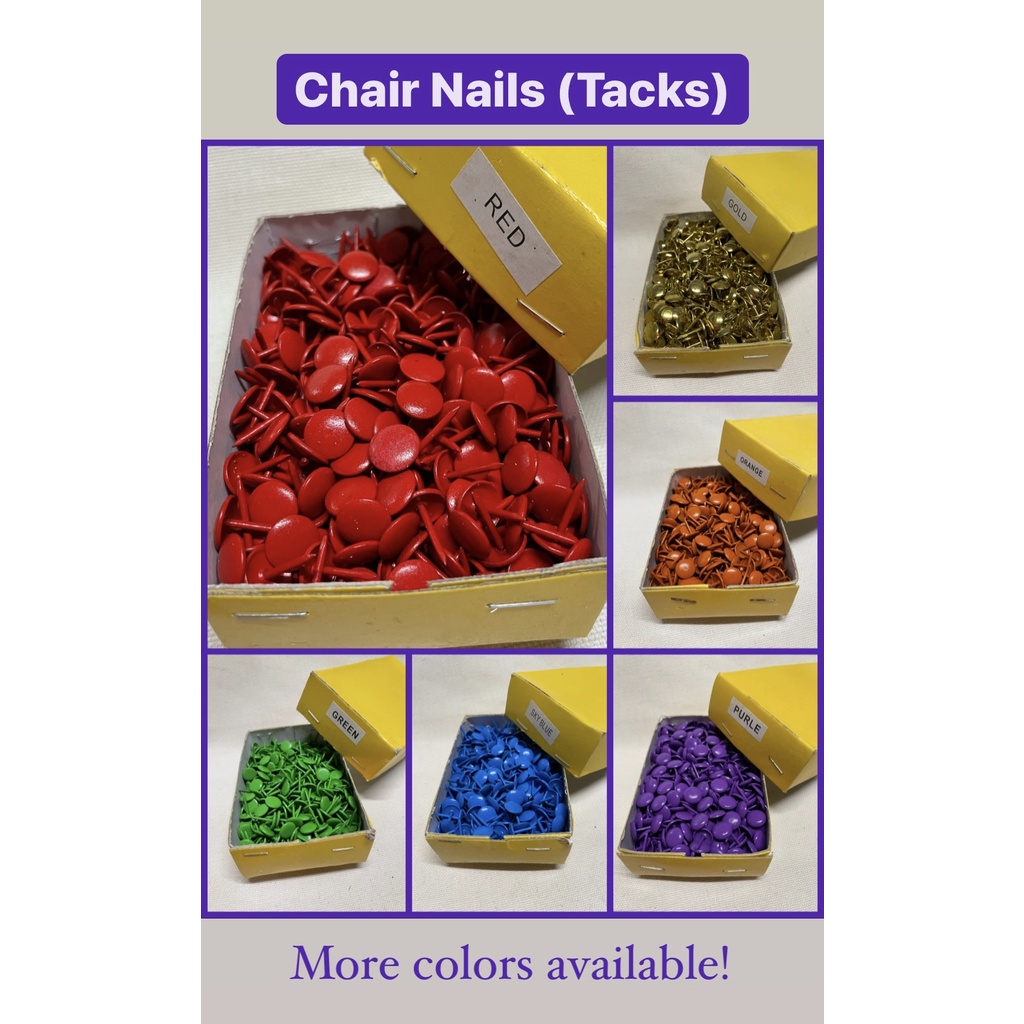Chair Nails (Tacks) Assorted Colors Upholstery Nails Push Pins Thumb ...