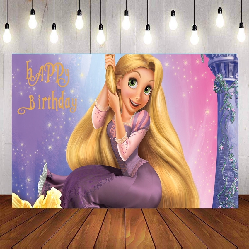 Photography Backdrops Tangled Rapunzel Princess Backdrop Girls Birthday ...