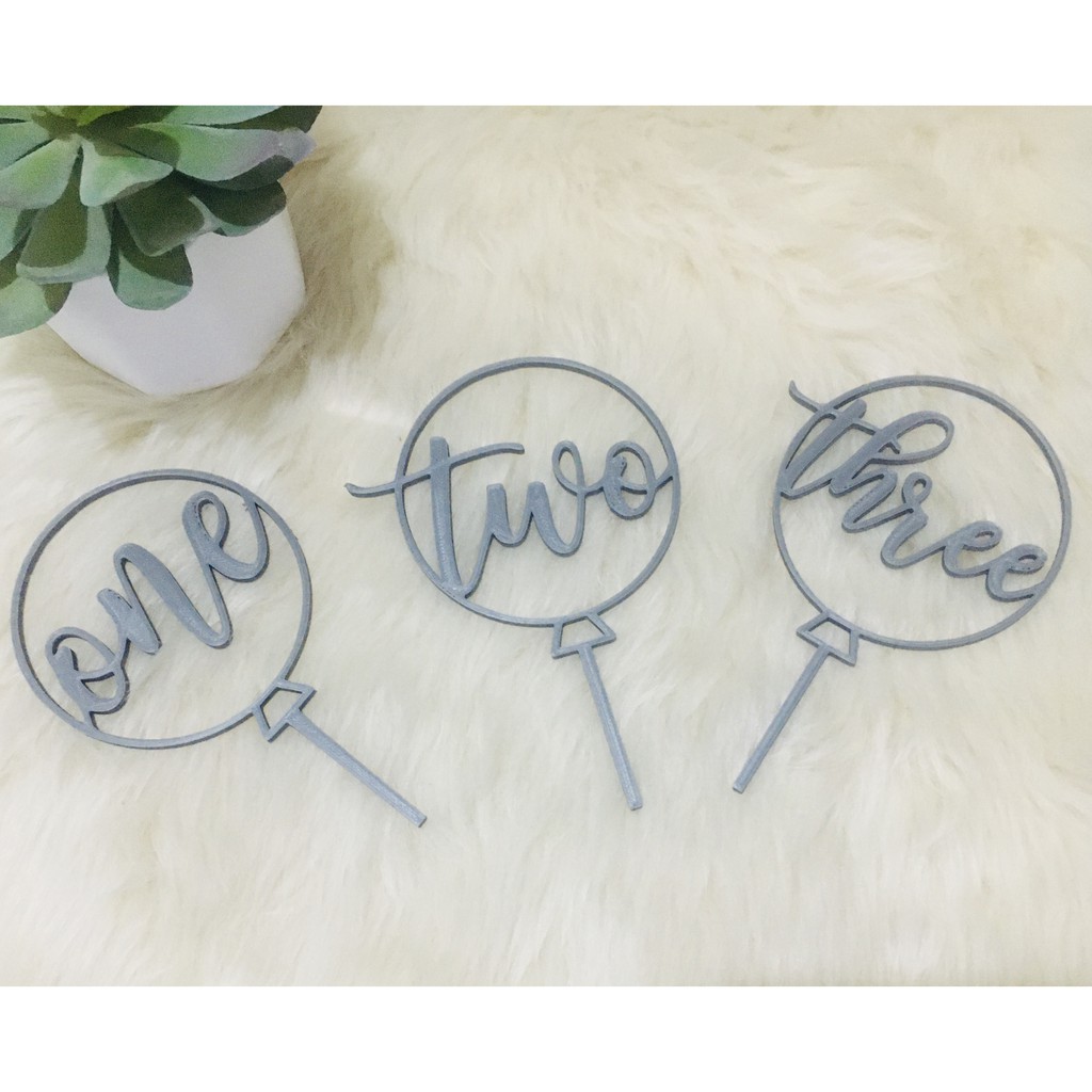 Monthly Number Cake Topper for Baby's Birthday Celebration Set from One ...