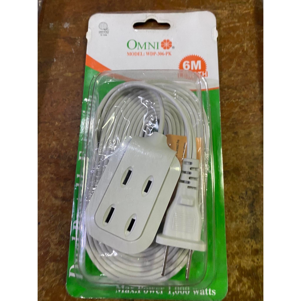 Omni Dual Portable Extension Cord Set 2 Gang 3 Meter And 6 Meter Wire Wdp 303 Shopee Philippines