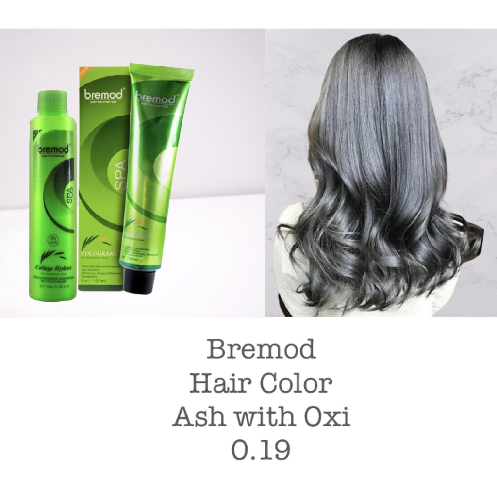 Bremod Ash Hair Color 0.19 w/ oxi 100ml | Shopee Philippines