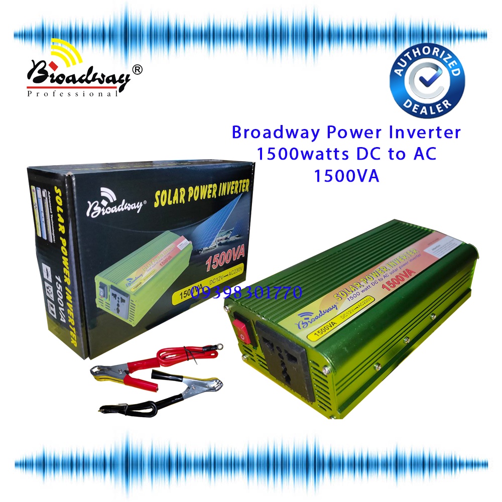 Broadway Inverter 1500watts Solar Power Inverter DC12v to AC230V 1500VA ...