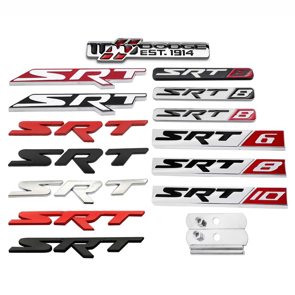 Modified SRT SRT6 SRT8 SRT10 Metal Car Sticker for Dodge Jeep Auto ...