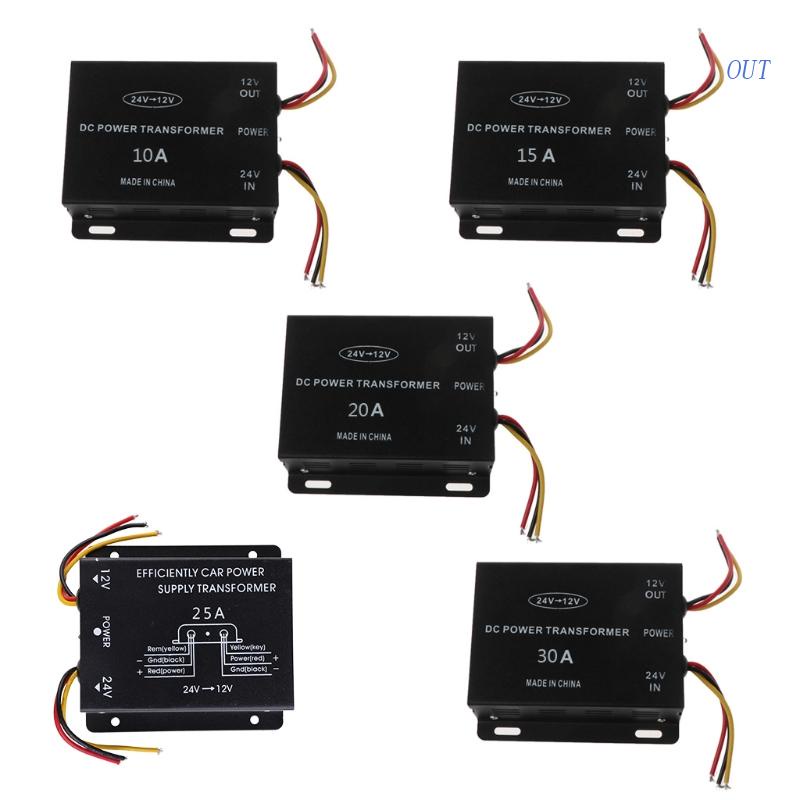 OUT Car Power Supply Step Down Transformer 24V To 12V Converter High ...