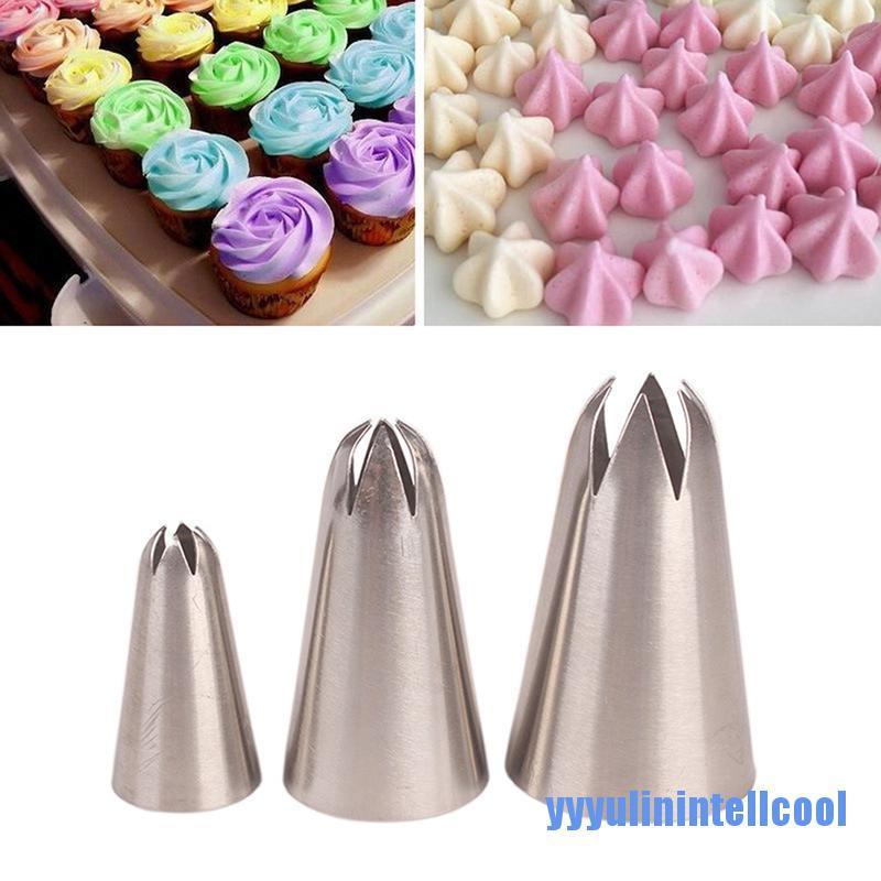 [yyyulinintellcool] 3PCS/Set Large Icing Piping Pastry Nozzle Tips ...