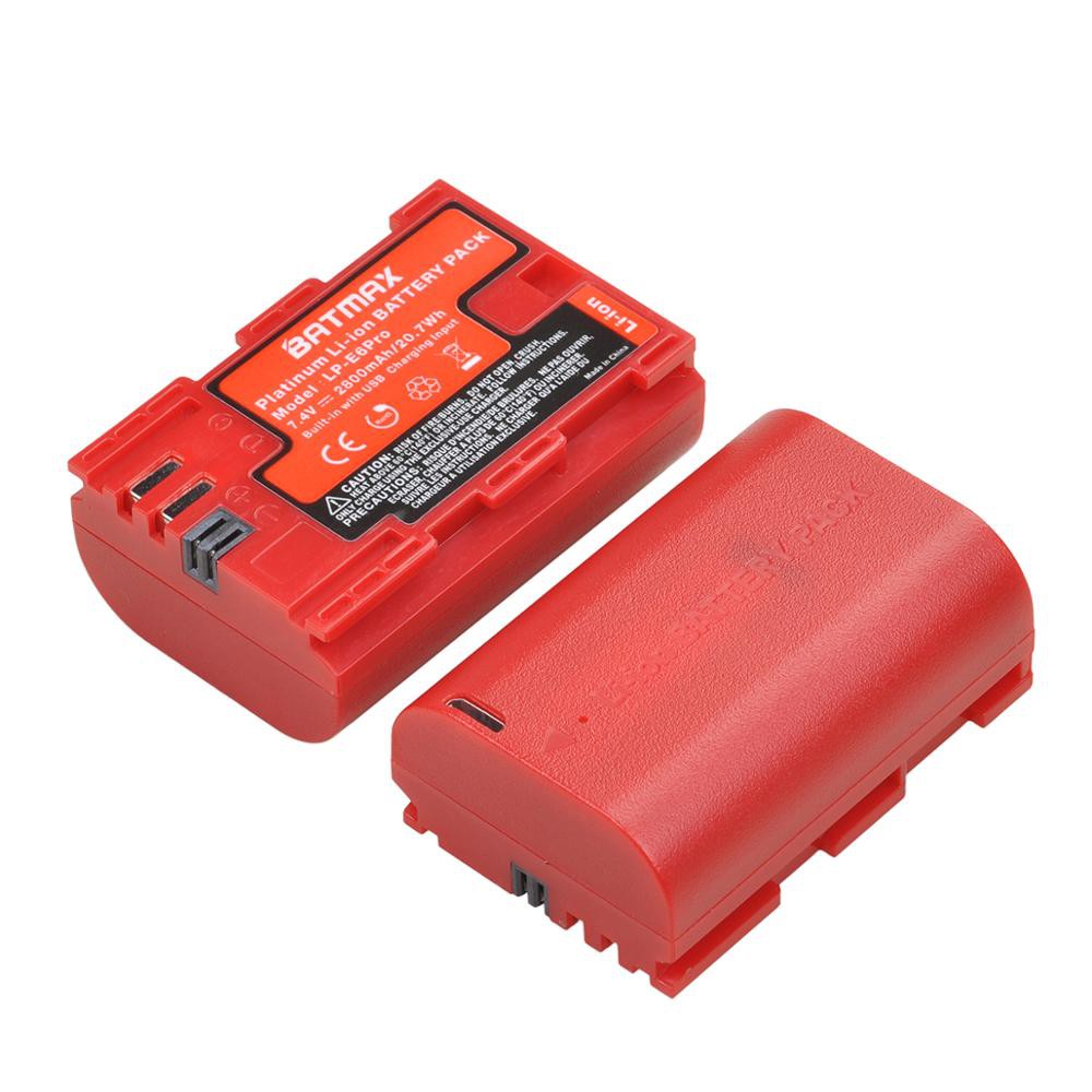2800mAh Bulit-in USB LP-E6 LP E6 LPE6 LP E6N Battery Akku for Canon 5D ...