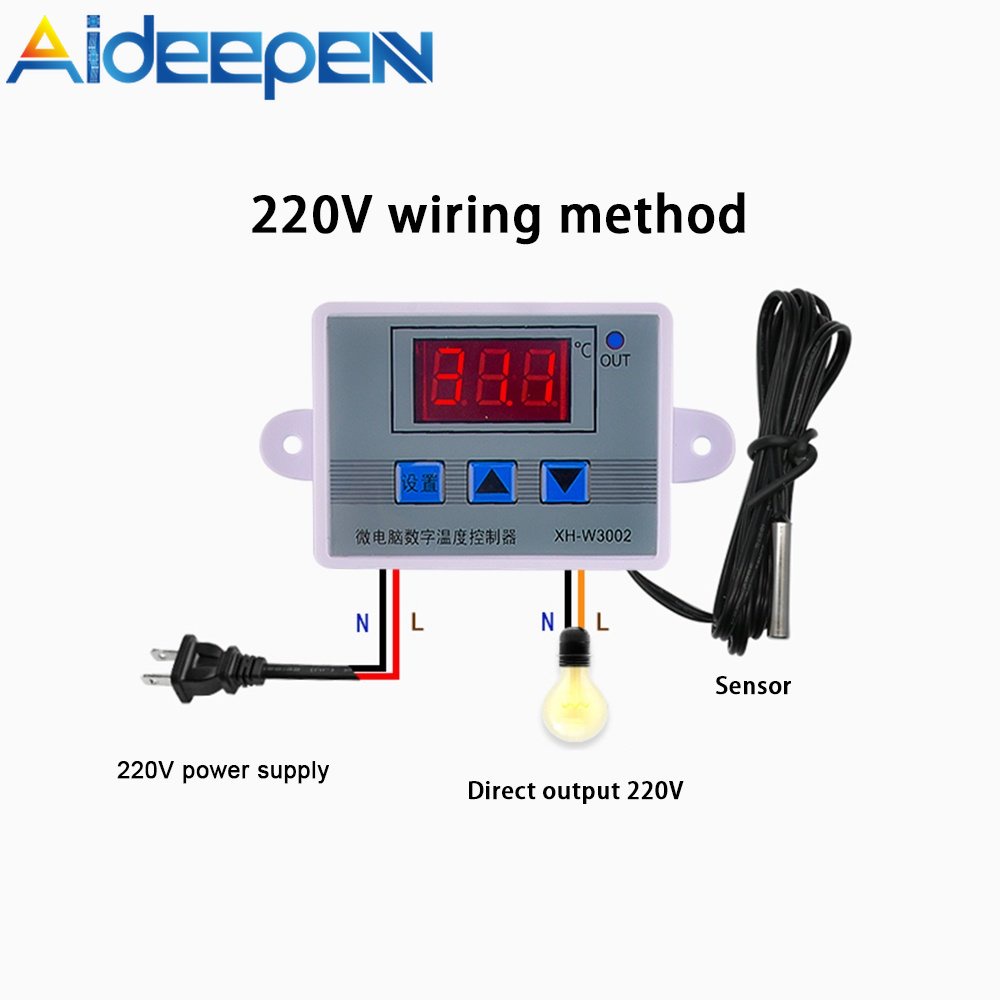 Aideepen Xh-W3002 Microcomputer Digital Egg Incubator Temperature Controller 0.1 Thermostat ...
