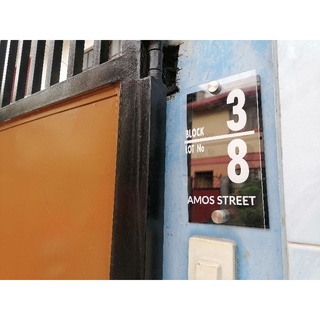 HOUSE NUMBER/BLK AND LOT SIGNAGE 5"X9" DOUBLE ACRYLIC WITH TOX BOLTS ...