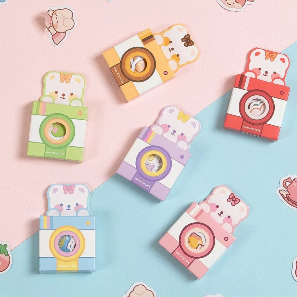 40 pcs boxed stickers Bear camera series hand account diary album ...