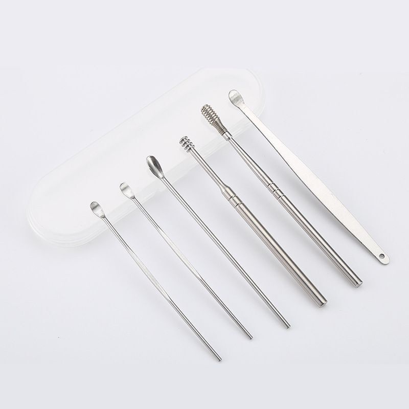 6 in 1 Portable Ear Cleaner Set, Earpick Ear Wax Remover Ear Curette ...