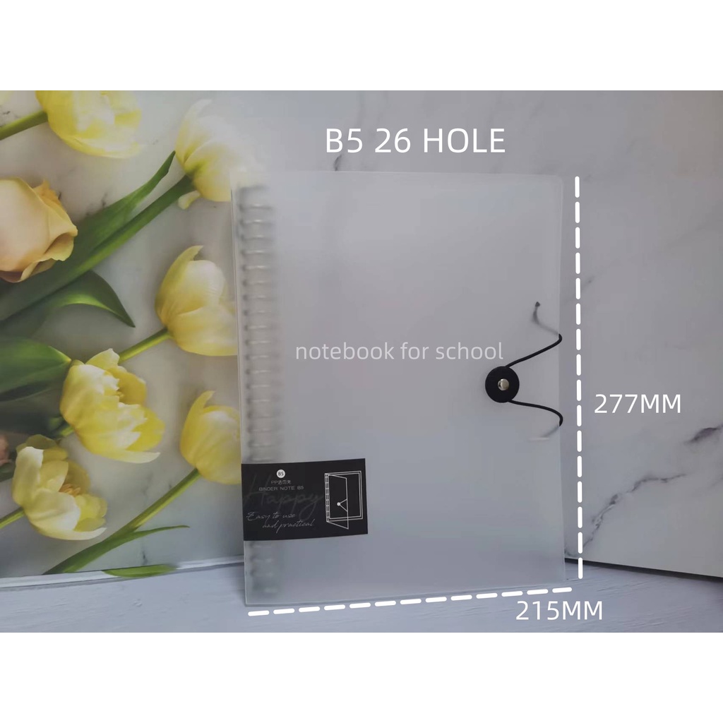 NFS 20/26 hole Loose-leaf 60 sheets Removable transparent binder grid ...