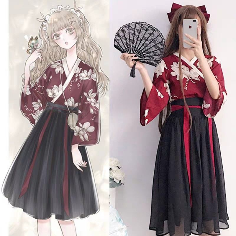 Chinese Hanfu Ancient China Style Hanbiuk Traditional Dress Skirt Set ...