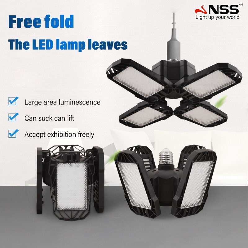 NSS Garage Light E26/E27 65W 6500K Led Light Adjustable Folding 4 Leaf ...