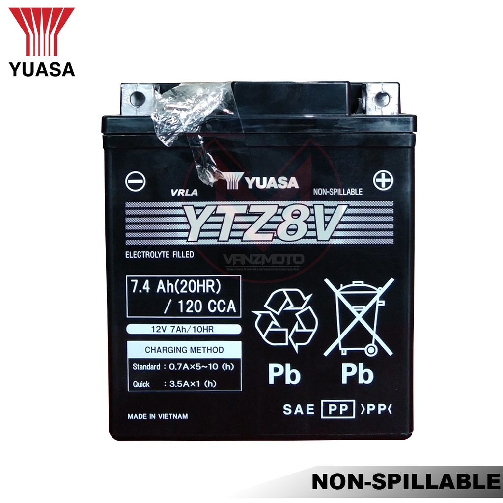 Yuasa YTZ8V Maintenance Free Motorcycle Battery (Vietnam) best for ...