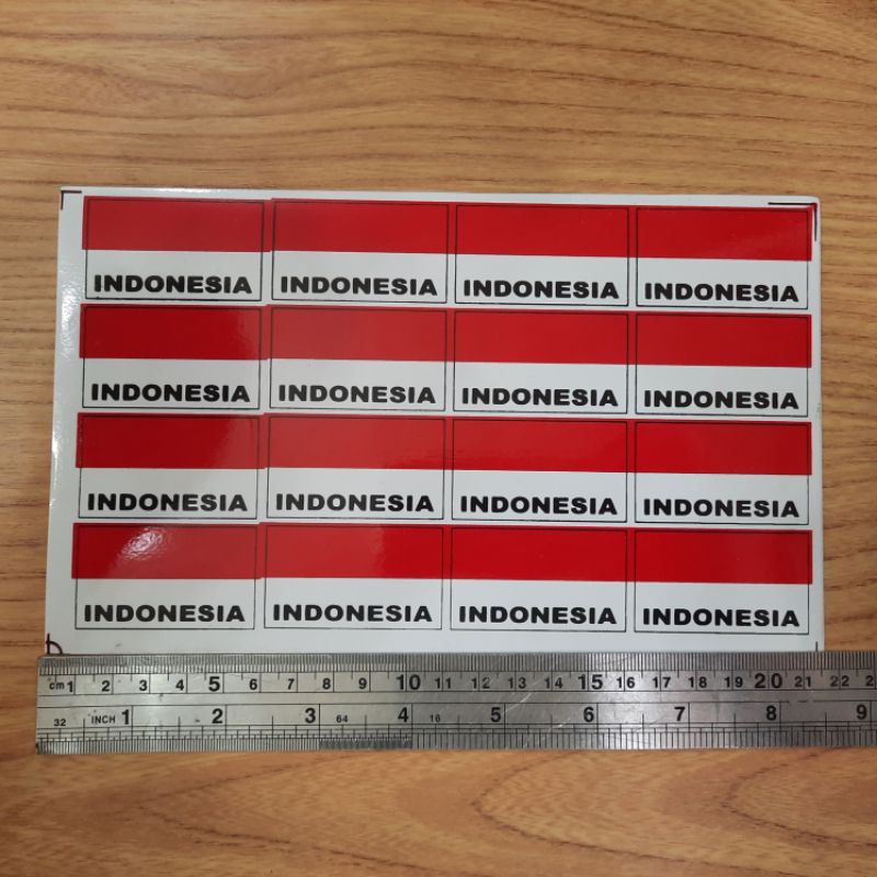 MERAH PUTIH Red And White Cheek Stickers With Many Sheets | Shopee ...