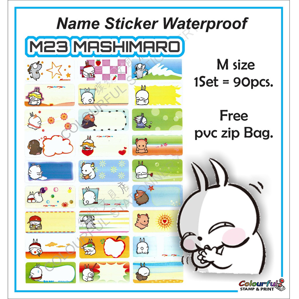 NAME STICKER MASHIMARO (WATERPROOF) | Shopee Philippines
