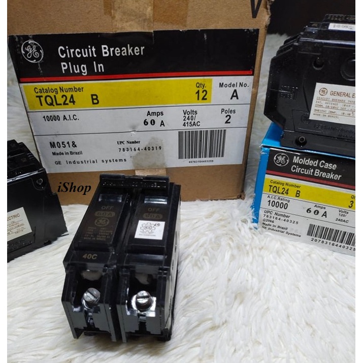 GE Circuit Breaker Plug In 2 Pole TQL 24 - 15A/20A/30A / 60A Amperes ...