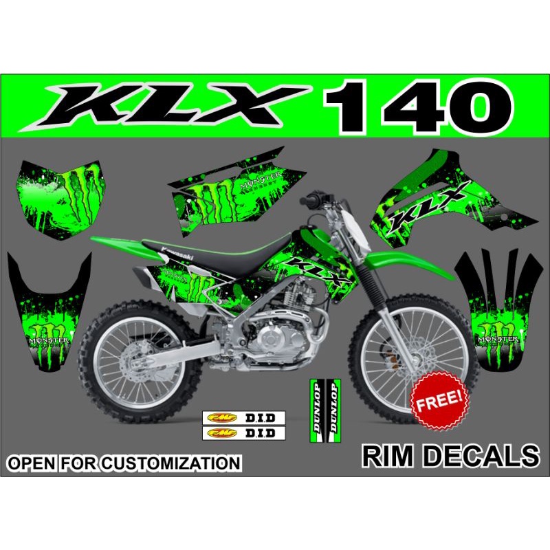 Kawasaki Klx 140 full body decals | Shopee Philippines