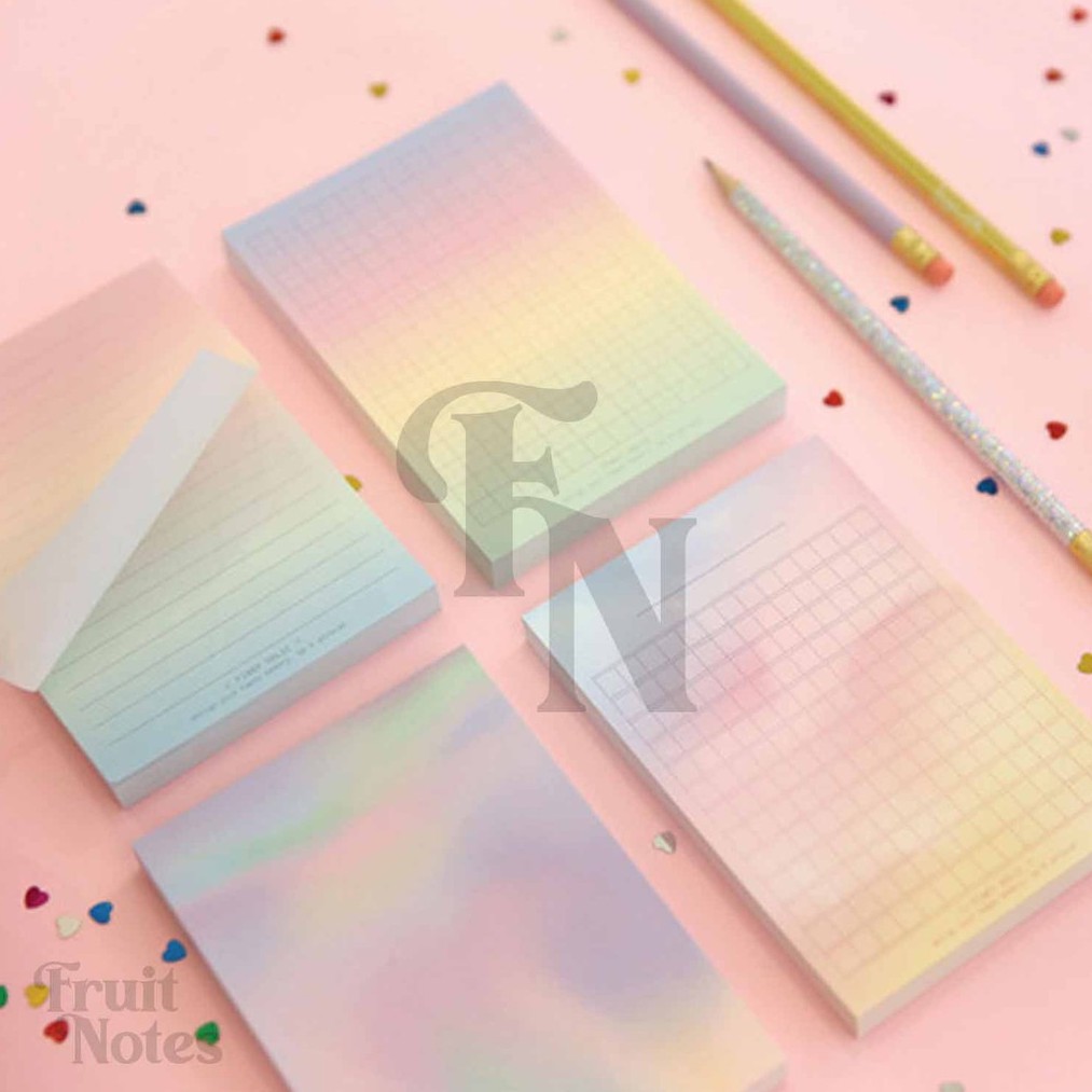 [CLEARANCE] SN106 100 sheets Rainbow Inspired Notepad Premium | Shopee ...