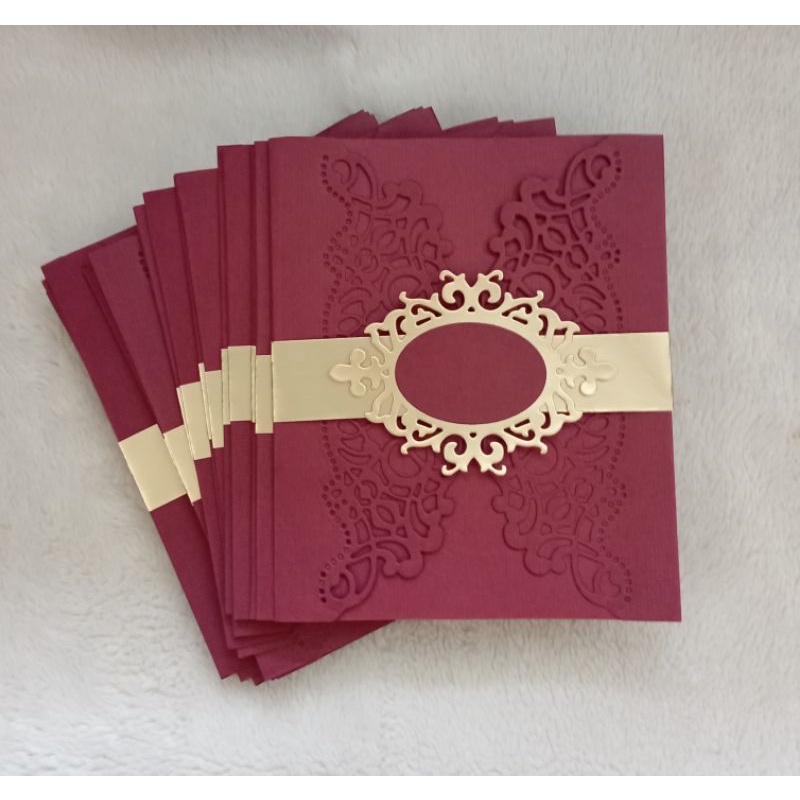 4x6(4R),5x6 INVITATION CARD COVER GATE FOLD CLASSIC DESIGN. | Shopee ...