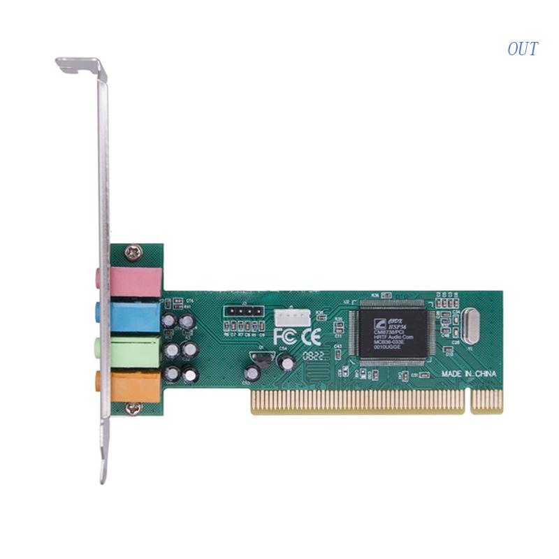 OUT PCI-E PCI Express 4.1 Channel 3D Audio 5-Channel Digital Sound Card ...