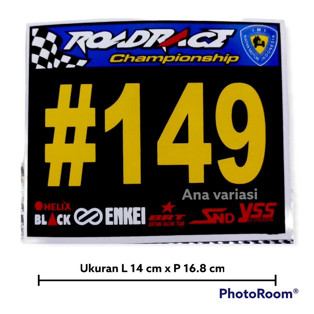 Big Sticker Motorcycle road race Sticker Number Sticker Motorcycle ...
