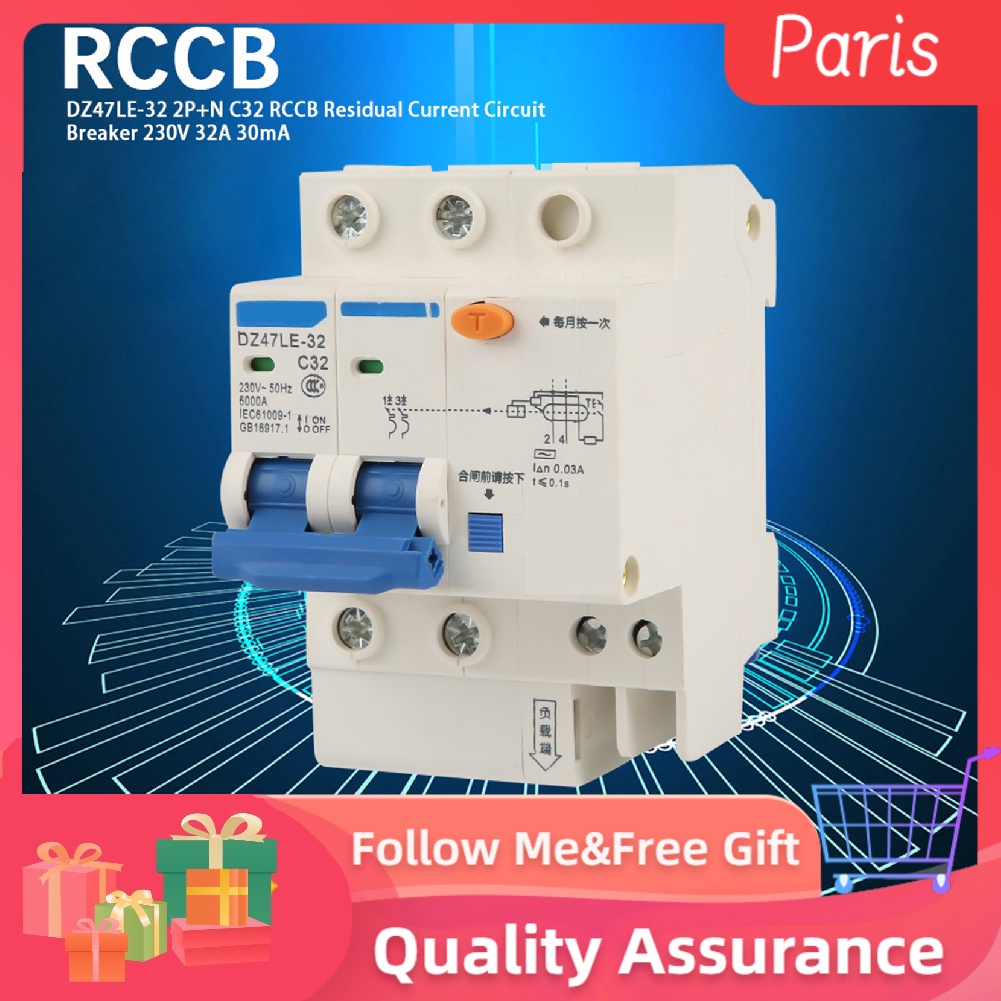 [READY STOCK] DZ47LE-32 2P+N C32 RCCB Residual Current Circuit Breaker 230V 32A 30mA | Shopee ...