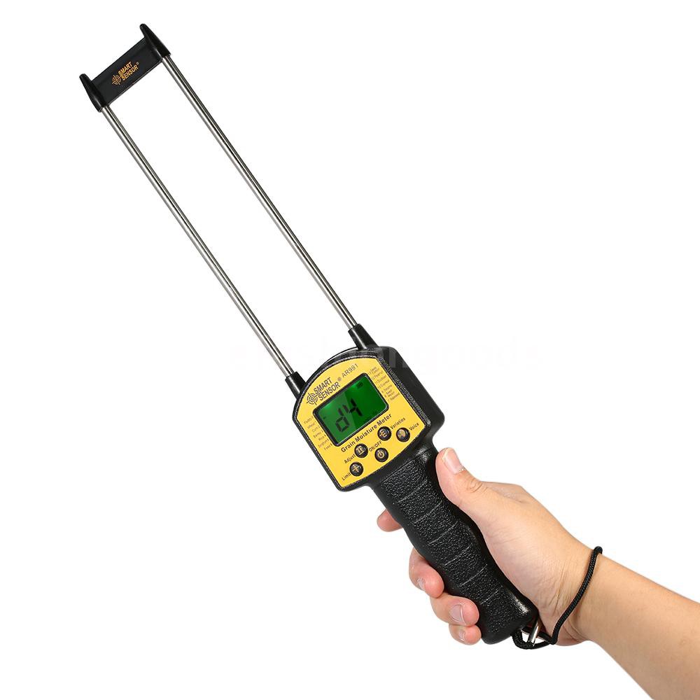 J&F SMART SENSOR Handheld Moisture Meter LCD Digital Grain Moisture ...