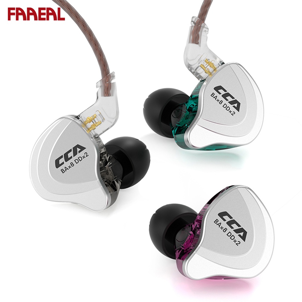 FAAEAL CCA C10 Wired Dynamic Earphone 4BA+1DD Hybrid Technology HiFi ...