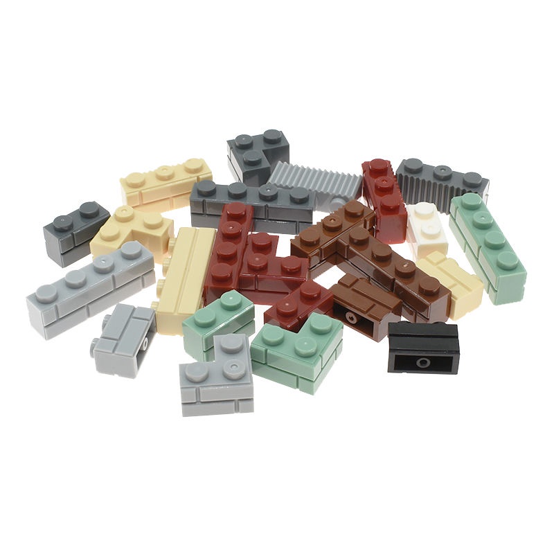 M MOC Small Particle Basic Parts Wall Brick Castle Building Assembled ...