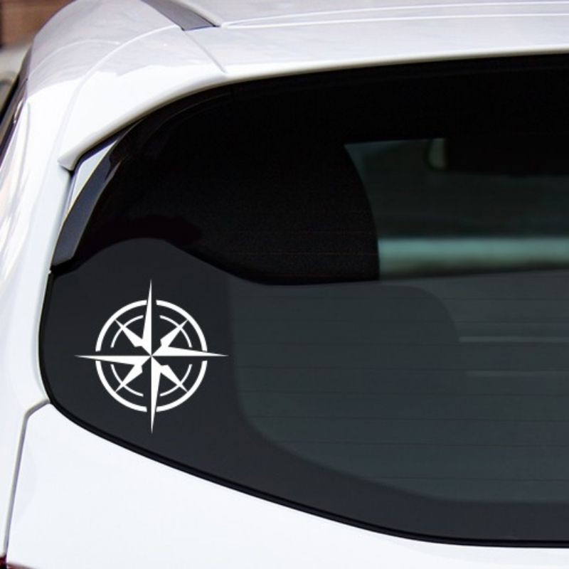 Compass die cut vinyl sticker decal. for cars, luggage, helmets etc ...