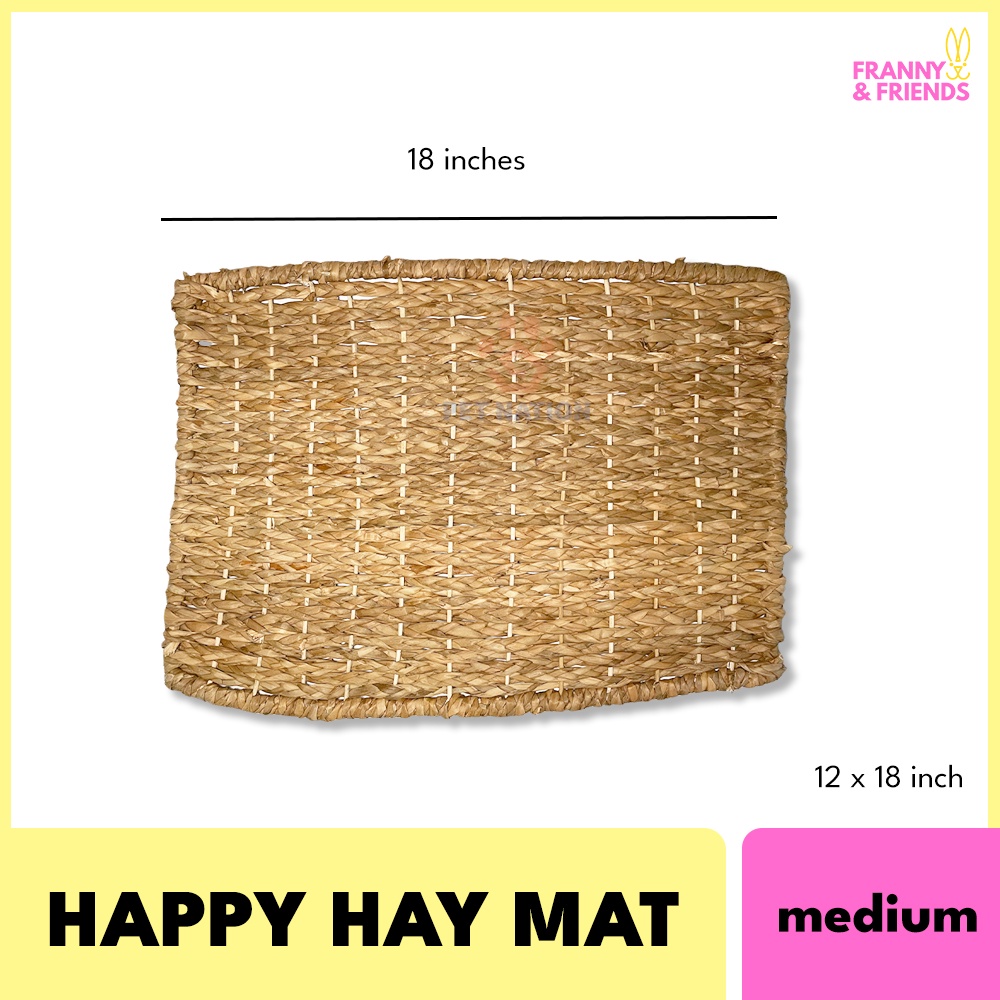 FRANNY'S RABBIT HAPPY HAY MAT Rabbit Hay Mat Guinea Pig Large Natural ...